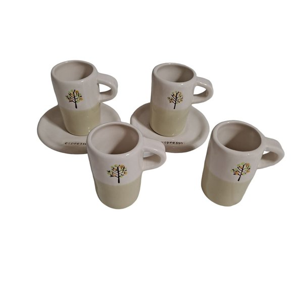 Starbucks | Dining | Starbucks Espresso Cup Set Hand Painted Tree Of ...